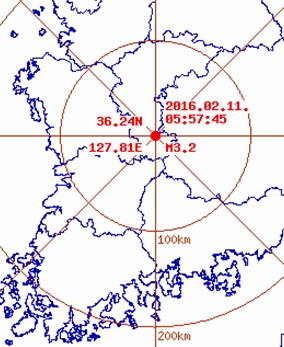 5시 57분 금산서 3.1 지진 ... 대전 등 건물 흔들려