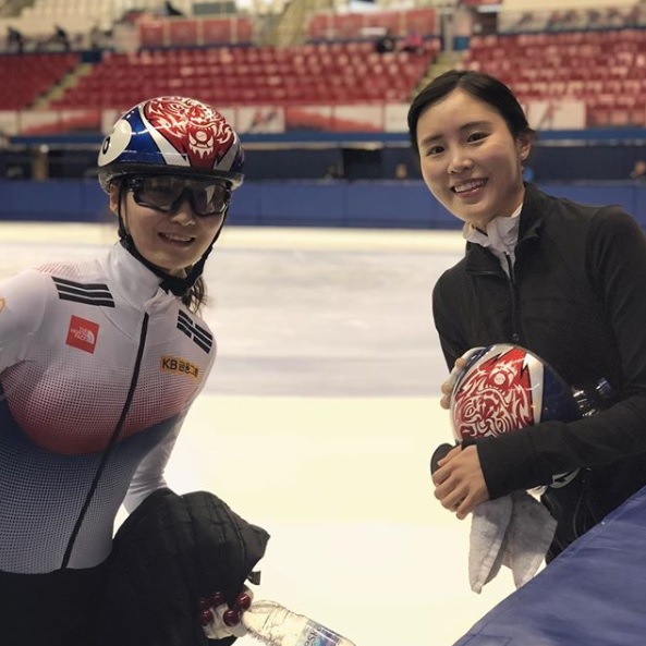 쇼트트랙 김아랑, 세계 1위 최민정과 투샷