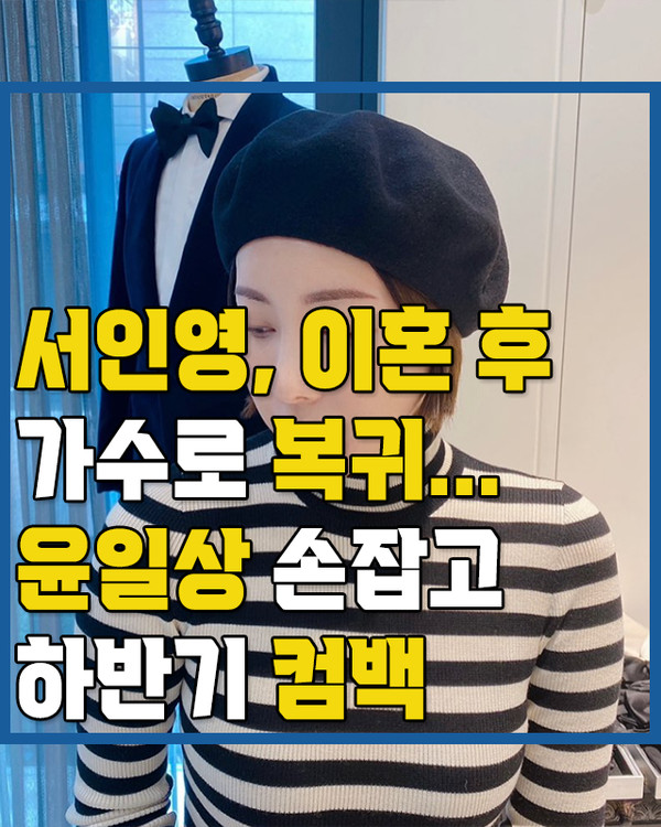 [카드뉴스] 서인영, 이혼 후 가수로 복귀... 윤일상 손잡고 하반기 컴백